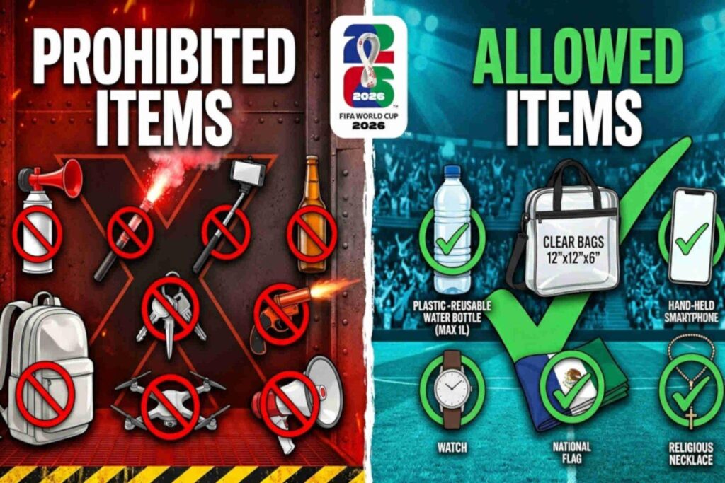 FIFA Releases List of 33 Prohibited Items for 2026 World Cup Stadiums ...